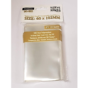 Sleeve Kings Space Alert Card Sleeves (60mm x 102mm) - 110 Pack, 60 Microns