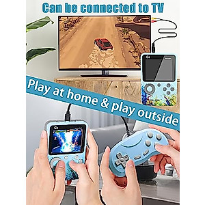 Fadist Handheld Game Console, Retro Mini Game Console with 500 Classic Games, 3.0 inch Screen, Rechargeable Battery, Portable Game Console, Support TV, Ideal Gift for Kids, Friend, Lover