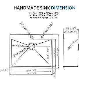 28 Inch Drop In Black Stainless Steel Kitchen Sink, Doirteal 28 x 22 x 10 Inch Matte Black Kitchen Sink 16 Gauge Stainless Steel Topmount Single Bowl Sink Single Basin with Bottom Grid
