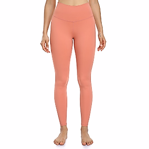 Colorfulkoala Women's Buttery Soft High Waisted Yoga Pants Full-Length Leggings(M, Coral Pink)