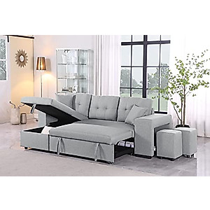 Devion Furniture Sue Sofabed, Light Gray
