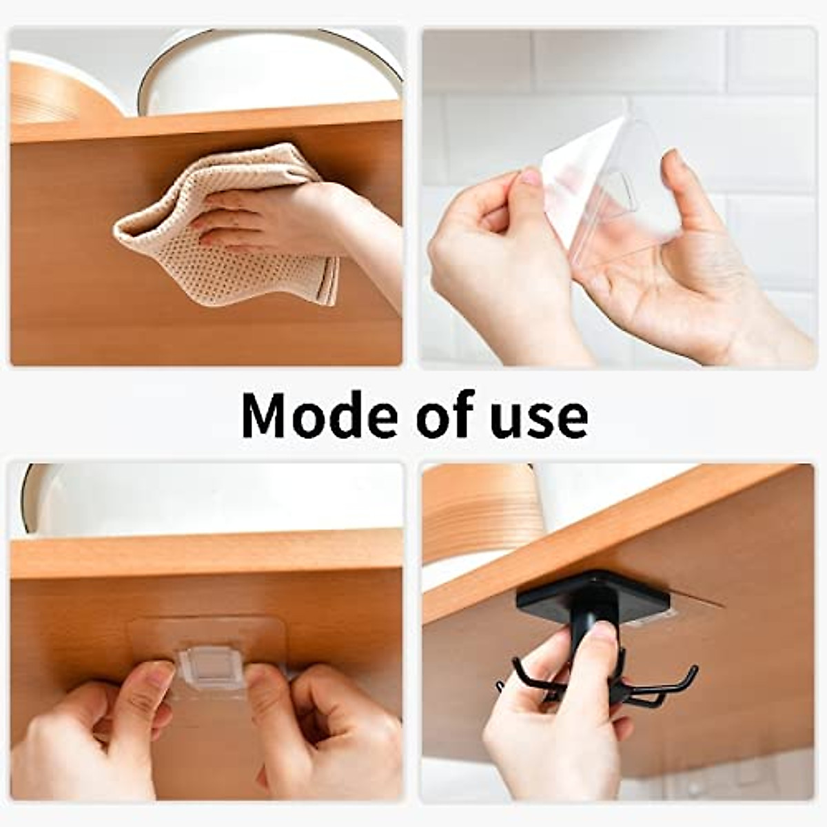 Under Cabinet Utensil Holder,Creative Cabinets Upside Down 6-Claw Position Can Be 360-Degree Rotation Hook Kitchen and Bathroom Ceiling Wall Hanging Hook, Hanging Organizer Rack