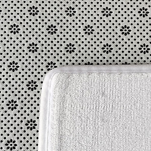 Teather Retro Moroccan Design Bath Rugs Red Geometric Pattern Sponge Doormat Absorbent Non Slip Backing Durable Soft Flannel Mat Memory Foam Mats Carpet for Bathroom Kitchen, 16 x 24 inches