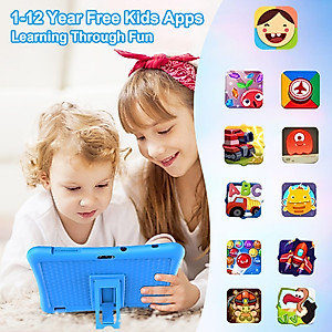 Kids Tablet 10 in Android 13 Tablet for Kids Toddler Tablet Childrens Tablet Age 3-12 Quad Core 3GB RAM 32GB ROM with Parental Control, Pre-installed Kids Educational APP,HD Screen,Dual Camera