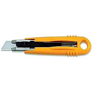 OLFA Self-Retracting Safety Utility Knife (SK-4) - Multi-Purpose Semi-Auto Box Cutter w/ Self Retractable Blade & Non Slip Handle, Replacement Blades: OLFA SKB-2, SKB-2S, RSKB, & HOB Safety Blades