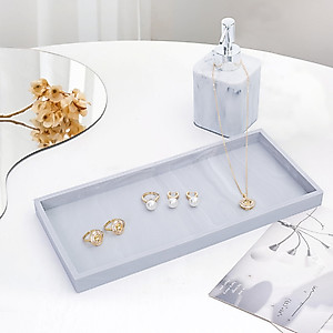 Silicone Bathroom Counter Vanity Tray Bathroom Sink Organizer Kitchen Soap Tray Sponge Holder Kitchen Sink Organizer 2 Pack (Large + Small)