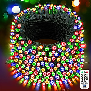 XURISEN 403FT Christmas Lights, 1000 LED Super Long String Lights 8 Modes & Memory Timer Plug in Twinkle Fairy Lights Decor for Home Xmas Party Wedding