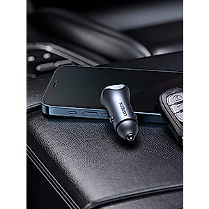 UGREEN USB C Car Charger, PD 20W & QC18W Fast Car Charger Adapter, Dual Port Mini USB Car Charger Compatible with iPhone 14/13/12/11/X/8, iPad, Galaxy S23/S22/S21/S20/Note 20, Google Pixel, LG