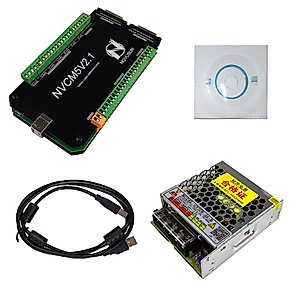 Davitu Motor Driver - CNC USB card kit NVCMV2.1 4-axis USB card 300KHz Controller 3 4 5 6-axis motion control card breakout board, 75W 24V DC - (Voltage: 3 AXIS)