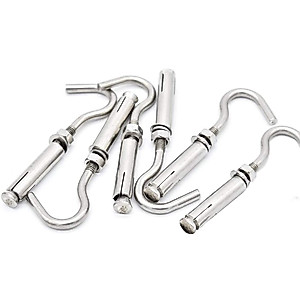 M6 Open Cup Hook Expansion Bolt Screws 304 Stainless Steel Anchor Ceiling Hook Bolts Heavy Duty Bolts 5 Pack