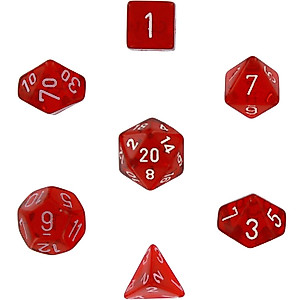 Chessex Polyhedral 7-Die Translucent Dice Set - Red