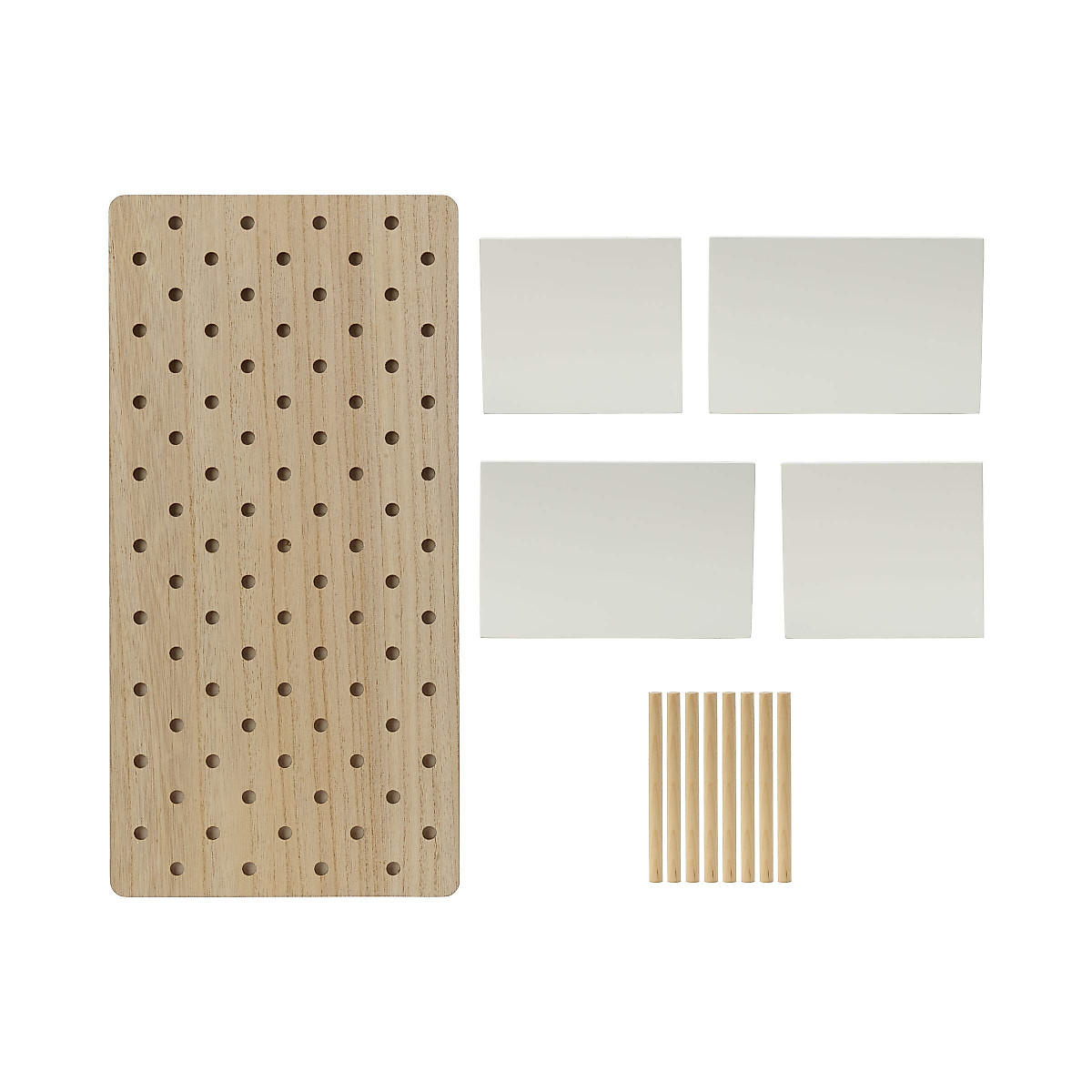 Melannco MDF Shelf Pegboard, 20x10-Inch, White