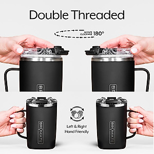 BrüMate Toddy - 16oz 100% Leak Proof Insulated Coffee Mug with Handle & Lid - Stainless Steel Coffee Travel Mug - Double Walled Coffee Cup (Dark Aura)