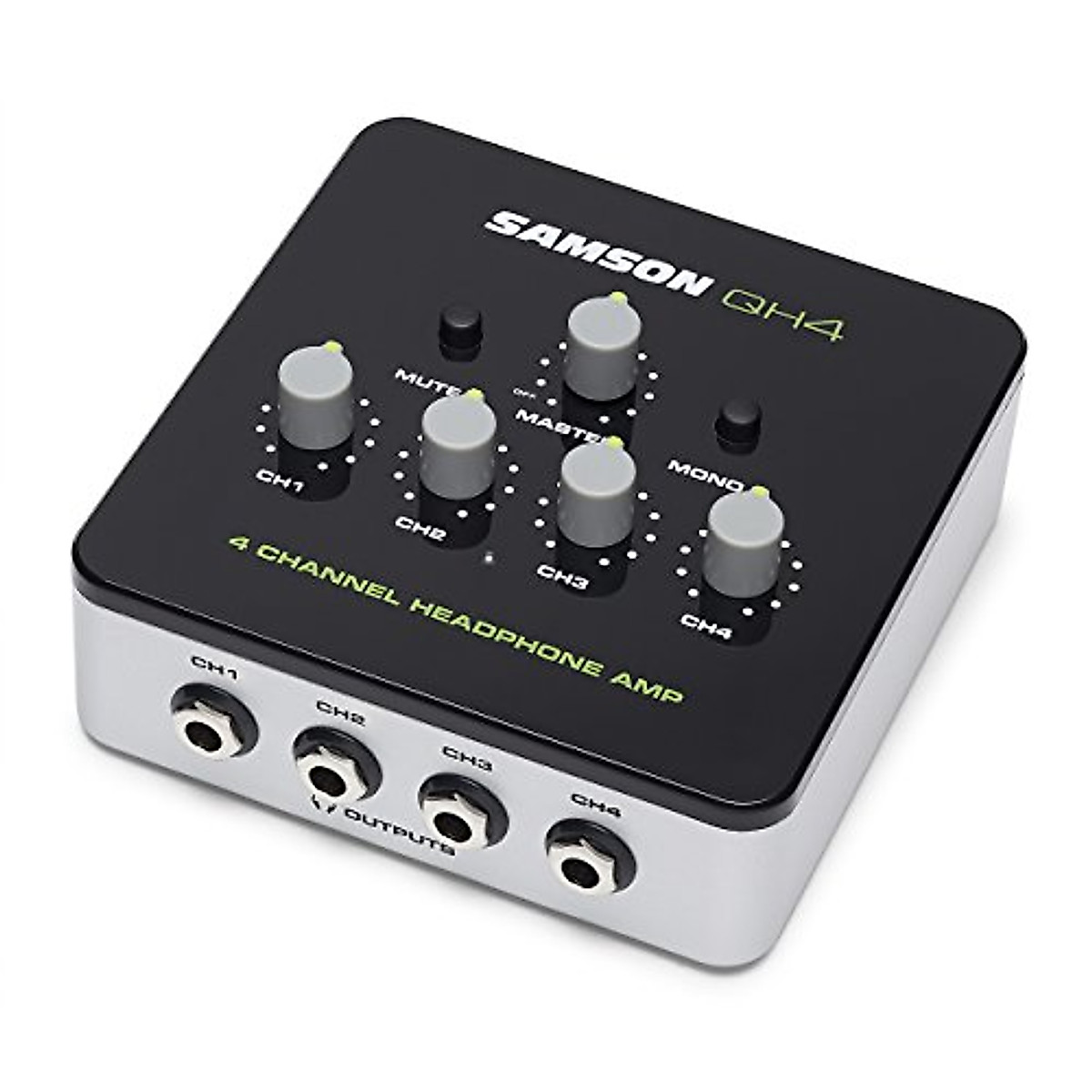 Samson QH4 4-Channel Studio Headphone Amplifier,Black/Silver
