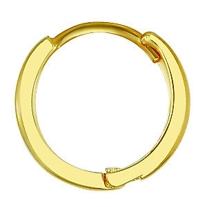 14k Yellow Gold 2mm Thickness Huggie Earrings (10 x 10 mm)