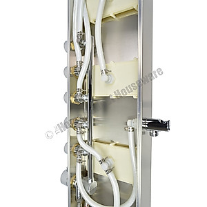 Blue Ocean 66.5” Stainless Steel SPS8727 Thermostatic Shower Panel with Rainfall Shower Head, Body Nozzles, and Handheld Shower Head