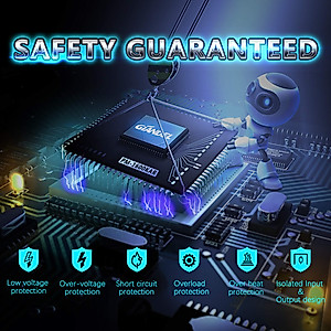 1600Watt Power Inverter Modified Wave DC 12volt to AC 120volt with Remote Control & LED Display and 2.4A USB Port for Trucks Boats RV & Emergency