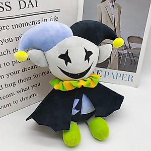 ITPZ Jevil Joker Plush Toy,Joker Pillow Doll,Cartoon Toy for Kids'Room Decor,Baby Plush Gift for Animation Fans and Kids Birthday