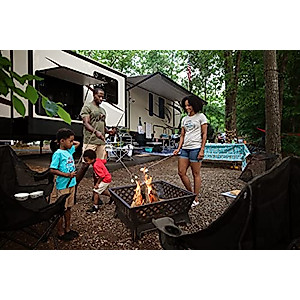 Camco Olympian Deluxe Portable Grill Table | Provides Plenty of Room for Grilling Gear | Ideal for Picnics, Camping, Boating, Tailgating, and Backyard BBQs | (57293) Silver