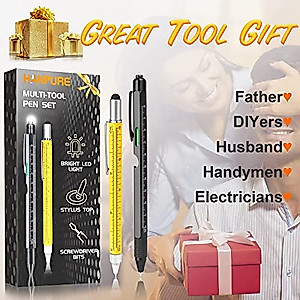 HANPURE Tool Gifts for Men Stocking Stuffers Multi Tool Pen and LED Flashlight Gloves Cool Gadgets Set for Dad Birthday Women Christmas Unique Pocket Multitool