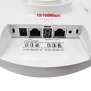 Outdoor Wireless Ethernet Bridge, KuWFi Long Range 5KM 11ac WiFi Bridge Point to Point Outdoor Get Faster Signal Built in Strong Powerful Antenna 5.8G High Speeds for starlink router丨2-Packs