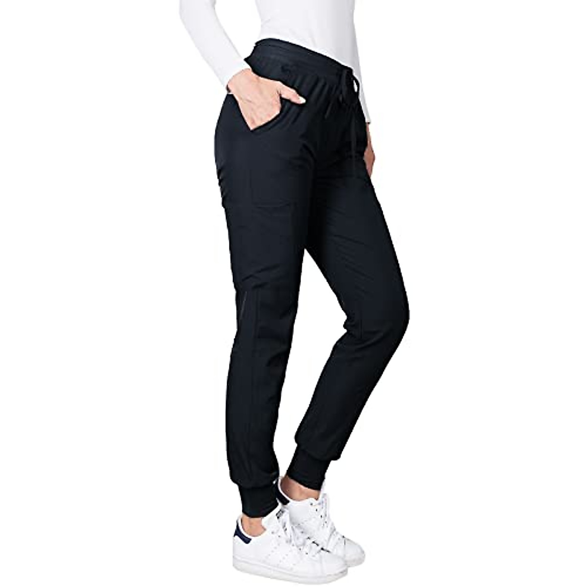 Minty Mint Women's Black Medical Scrubs Nurse Doctor 7733d46 Uniform Medical Scrub 5 Pocket Cargo Pants Women Juniors Medical Scrub Nurse Doctor 7733d46 Black S