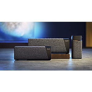 PHILIPS S7505 Wireless Bluetooth Speaker with Built-in Power-Bank, Large Bold Sound, Up to 20 Hours Playtime, IPX7 Waterproof, Shower Ready, Large Size, Gray