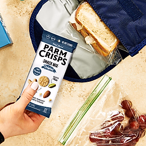 ParmCrisps Snack Mix – Original Cheese Parm Crisps and Nuts Snack, Made Simply with 100% Cheese Crisps, Almonds, Cashews, and Pistachios | Healthy High-Protein On-the-Go Snack, Low Carb, Gluten Free, Low Sugar | 1.5 oz (Pack of 6)