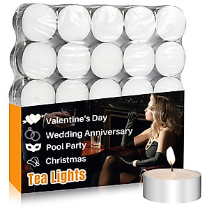 Tealight Candles Bulk - Tea Candles Tea Lights Candles Tea Tree Lights Mini Votive Candle with Cotton Wick for Home,Pool,Shabbat,Wedding,Emergencies,Christmas (25)