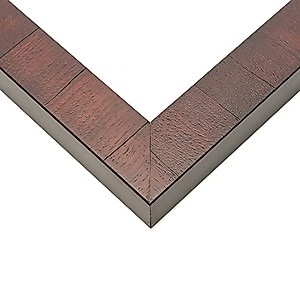 10x10 Brown Mahogany Veneer Real Wood Picture Frame Width 1.5 Inches | Interior Frame Depth 1 Inches | Gibson Mid Century Photo Frame Complete with UV Acrylic, Foam Board Backing & Hanging Hardware
