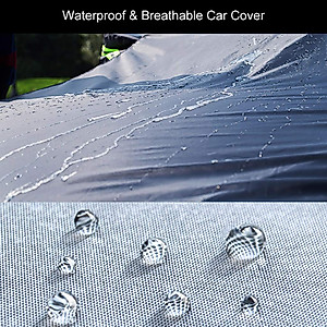 Old street Car Cover Compatible with Toyota Supra GR Coupe 2019-2021, All Weather Waterproof Breathable with Windproof Straps Indoor Outdoor Dustproof Car Tarp with Reflective Strips, Silver