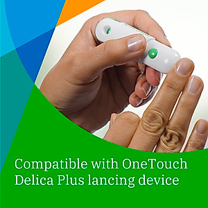 OneTouch Delica Plus Lancets and OneTouch Verio Test Strips Bundle | Includes 30 Test Strips & 30 Lancets | Fine 30-Gauge Lancets for Diabetes Testing | Diabetic Supplies for Blood Sugar Monitor