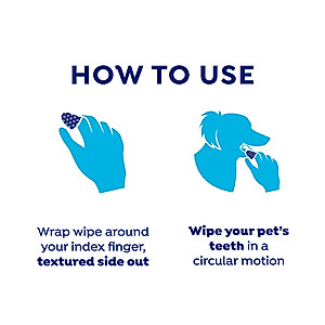 Naturel Promise Fresh Dental Clean Teeth Dental Wipes for Pets, 50 Count, Fresh Mint - Helps Remove Plaque, Tartar & Freshen Breath - Made in The USA