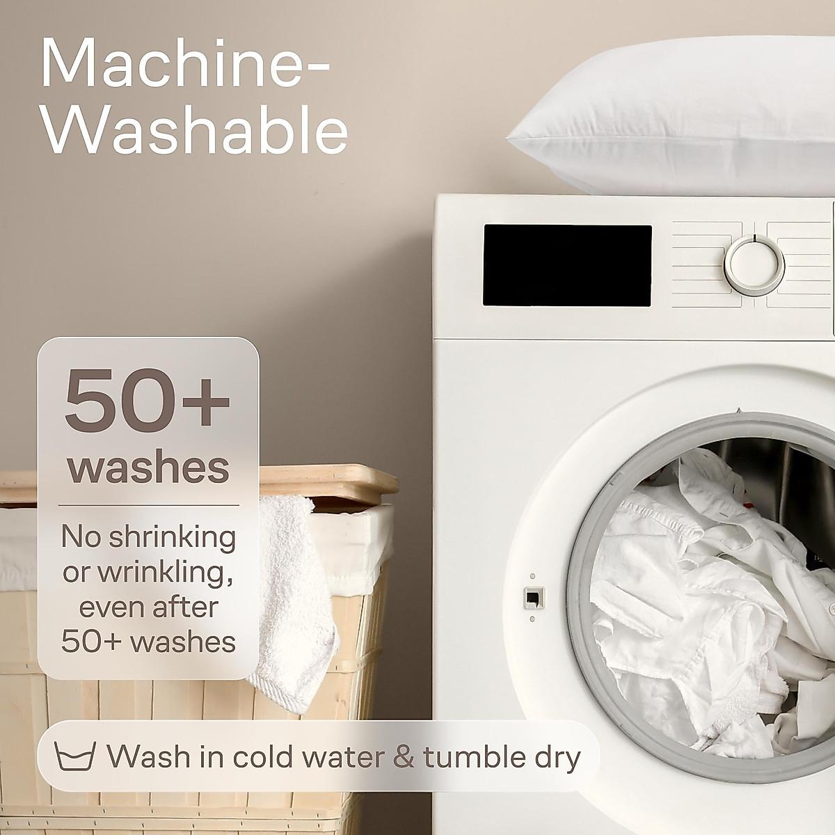 Niagara 4 Pack Pillow Protectors Cases Covers Standard 20x26 Zippered Set White Soft Brushed Microfiber Reduces Respiratory Irritation Physical Threapy Clinics Hotels (4 Pack Standard)