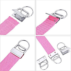 Prerrysurpasse 60Sets 1"Key Fob Hardware with 1Pcs Key Fob Pliers , Glass Running Pliers Tools with Jaws, Studio Running Pliers Attach Rubber Tips Perfect for Key Fob Hardware Install