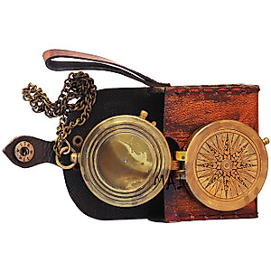 Pocket Compass for Hiking, Survival Instrument Antique “So You Can Always Find Your Way Back Home” Engraved Camping Pocket Compass Nautical Compass Vintage Navigation Outdoor Compass by MAI