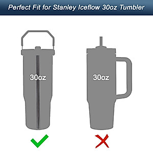 Plastic Straws for Stanley Iceflow 30oz Tumbler,6 Pack Replacement Clear Straws with 2 PCS Straw Cleaner Brush, Reusable Straw for Stanley 30 oz Iceflow Flip Cup (Clear, for Stanley Iceflow 30oz)
