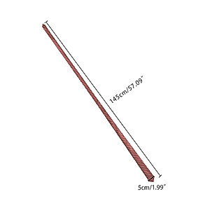 Allegra K Men's Stripe Classic Self-Tied Necktie Skinny Tie Slim Ties for Business Casual One Size Red