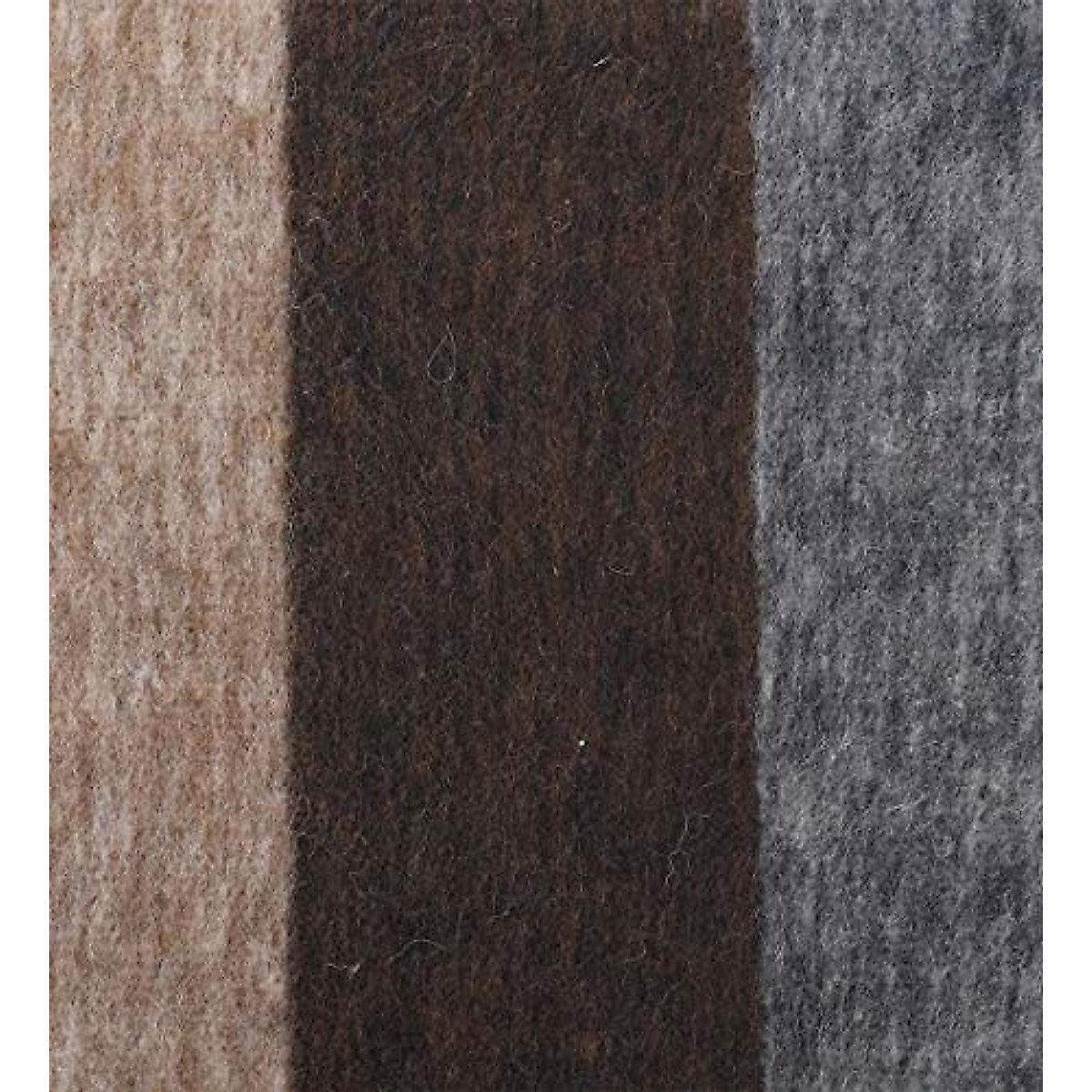 Alpaca Warehouse Alpaca Sheep Wool Blanket King/Full-Queen/Twin Size Thick Heavyweight Comfortably Warm - Great for Outdoor Use - Striped Design (Beige/Brown/Gray, King)