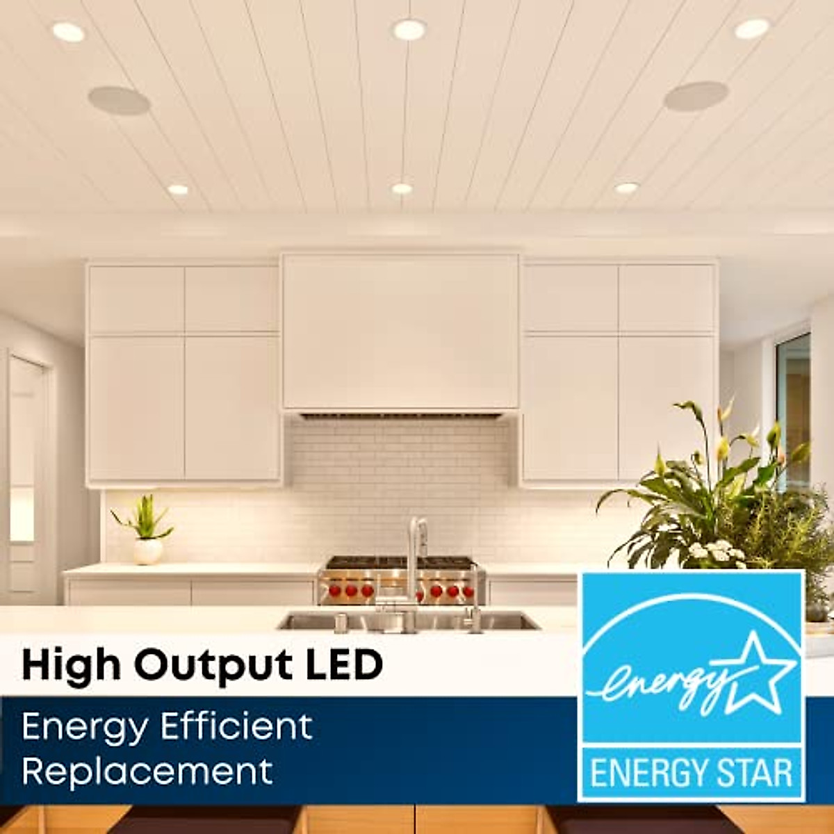 Feit Electric 4 inch LED Recessed Lighting Retrofit Downlight - Pre-Mounted Trim - Standard Base Adapter - 3000K Bright White - Dimmable- 75W Equivalent - High Output - 1 Pack - LEDR4HO/930CA