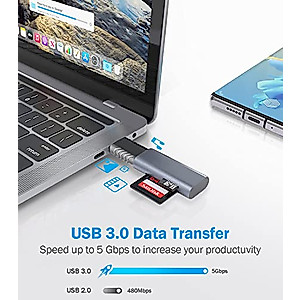 USB to USB C Adapter [2 Pack], USB C Adapter, USB C Male to USB3 Female Adapter Data Transfer,USB Type C to USB Adapter Compatible with MacBook & iPad Pro, More Type C and Thunderbolt 3 Devices, Black