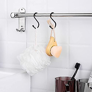 ALTKOL S Hooks for Hanging, 20 Pack S Shaped Hooks for Hanging Plants, Stainless Steel S Hooks Heavy Duty, Durable S Shaped Hooks for Kitchen,Pots, Pans, Plants, Bags, Cups, Clothes,2.8 Inch,Black