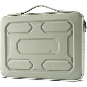DOMISO 15.6 inch Laptop Sleeve with Handle Shockproof Computer Bag Waterproof EVA Protective Carrying Case for 15.6" Yoga 720 IdeaPad 310 320 ThinkPad T570/HP Envy 15/15.6" Notebooks, Mint Green