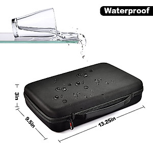 Comecase Hard Battery Organizer Storage Box, Carrying Case Bag Holder - Holds 148 Batteries AA AAA C D 9V - with Battery Tester BT-168 (Batteries are Not Included)