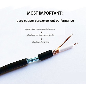 OLLGEN RCA Video Cable,Digital Audio Coaxial Cable with Male to Male Single Plug,A/V Extension Cord for Subwoofer Car Rear View Parking Buckup Camera,3m/10feet