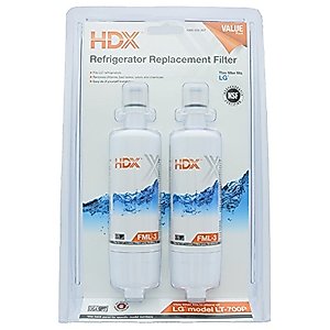 HDX FML-3 Replacement Water Filter / Purifier for LG Refrigerators (2 Pack)