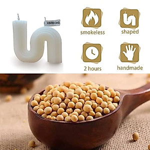 S-Shaped Natural Scent Shaped Candle Christmas Decor Scented Candle Set Aromatherapy Candle Soy Wax Bedroom Decorative Ornaments Birthday Gift Present Companion Gift (Chamomile+Pear &Green Tee)