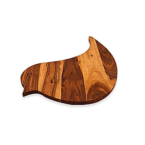 Affinity Decor Wooden Chopping Cutting Board Platter Plate Butcher Block for kitchen Cheese Vegetables Fruit and Salad, Bird Board, 12 x 12.6 Inches