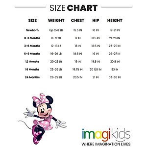 Disney Minnie Mouse Newborn Baby Girls Bodysuit Pants and Hat 3 Piece Outfit Set 3-6 Months