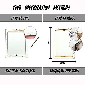 Camping Rules Make Memories Wood Grain Pattern Wall Art Prints Artwork Decor for Camper Themed Canvas Wall Art Prints,RV Outdoor Living Room Home Decorations,11"x14"